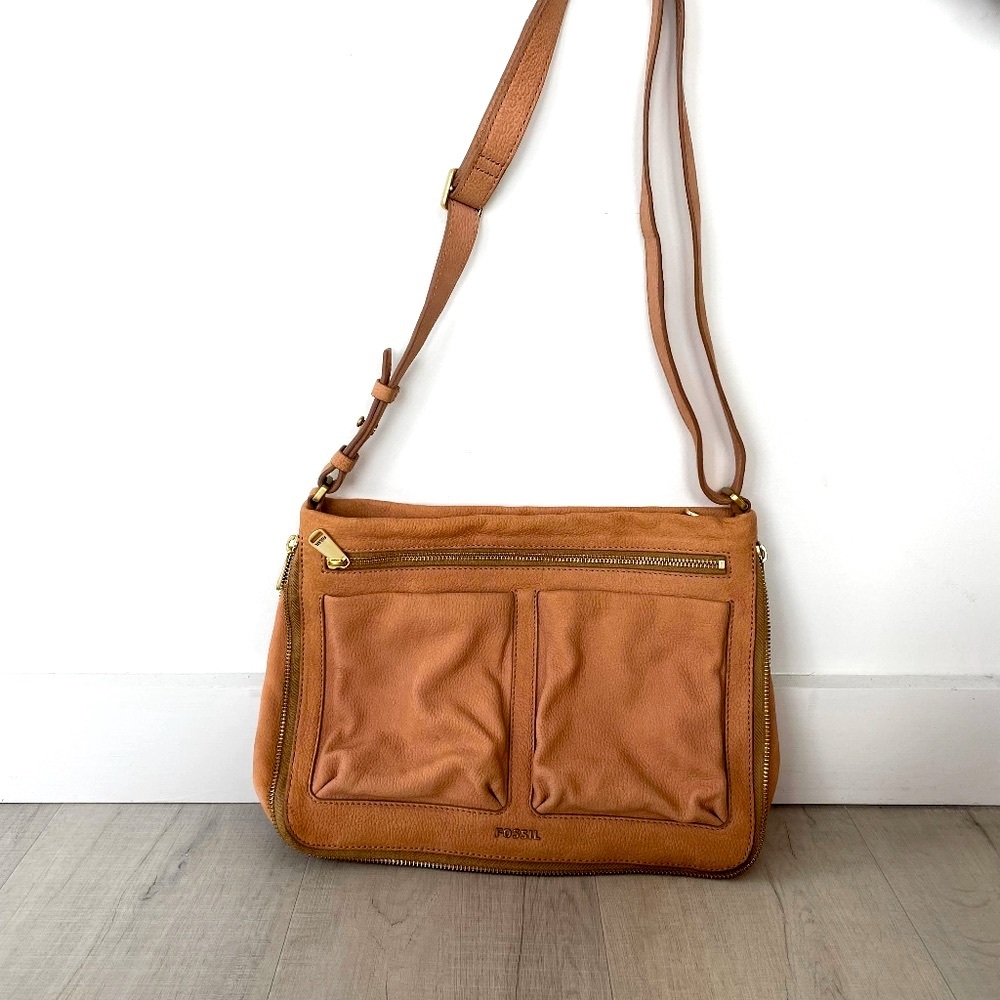 Fossil Small Piper Pebbled Leather Crossbody Bag - Gem